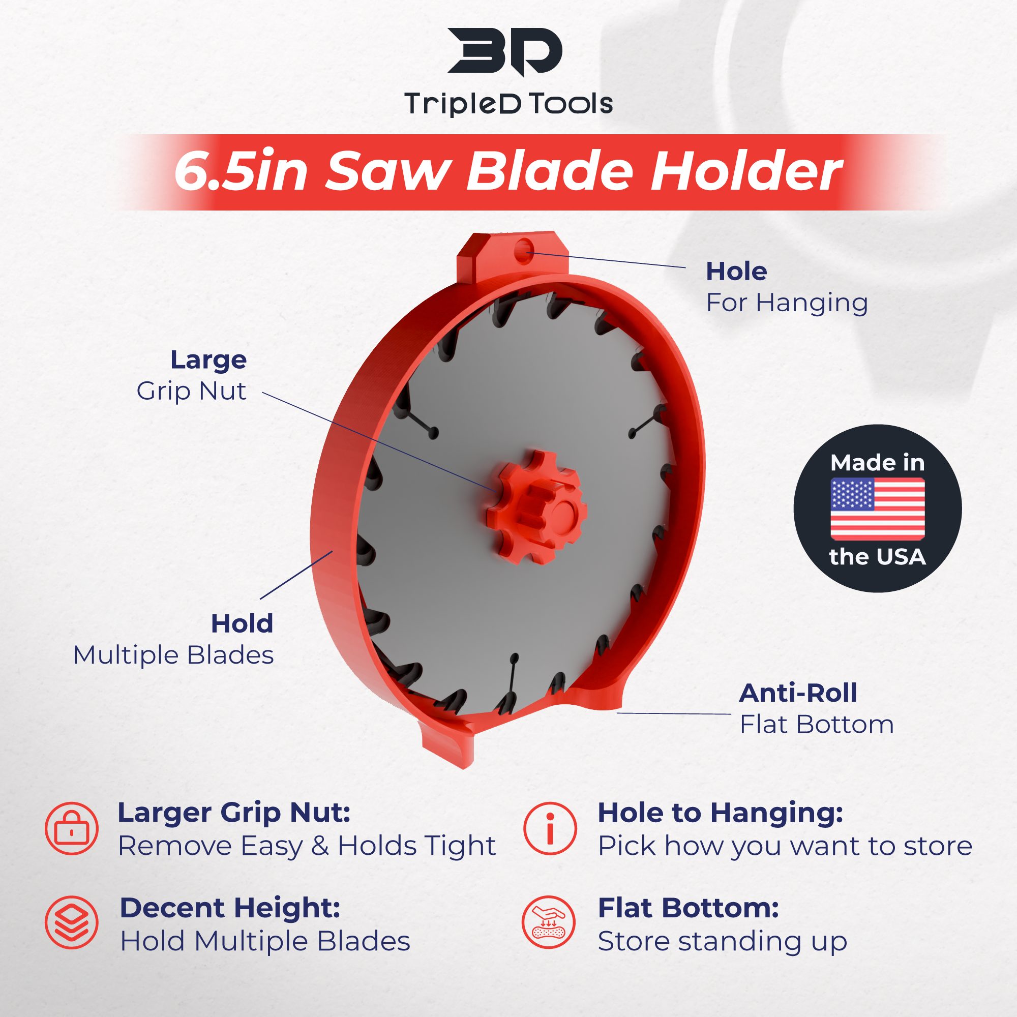 TripleD Tools 6.5in Saw Blade Holder For Diablo Dewalt Avanti and More ...